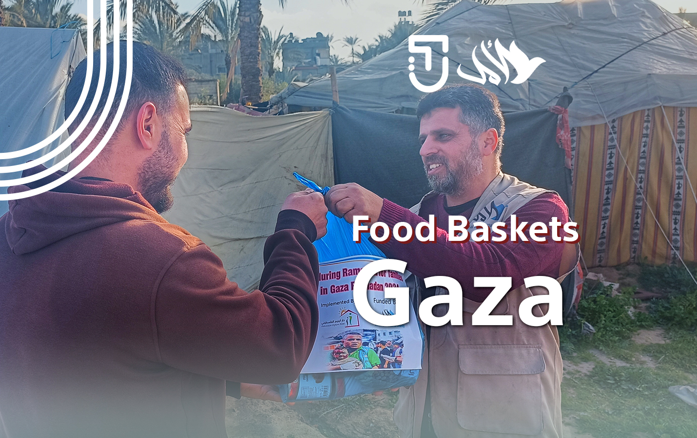 Distribution of Food Baskets for Displaced Families in Gaza | Tasharuky ...
